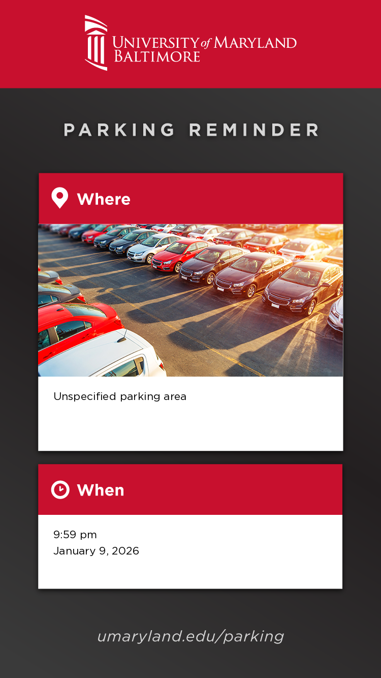 UMB Parking Reminder